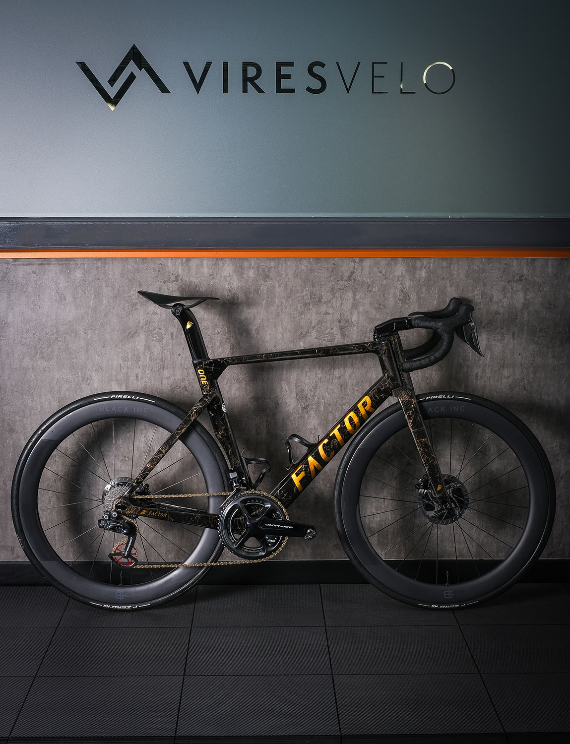 Factor ONE Custom Gold & Carbon | Vires Velo